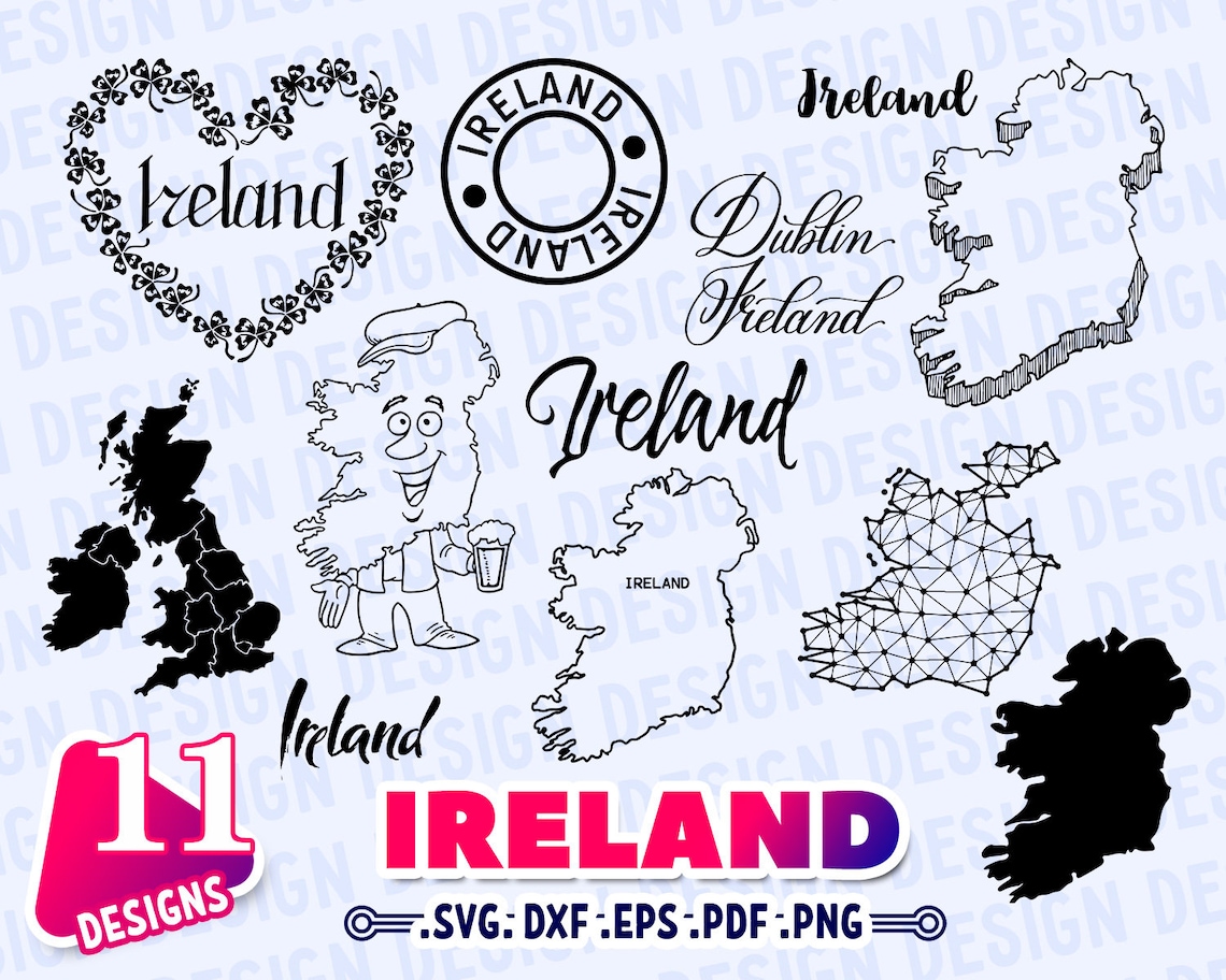 IRELAND SVG Irland Map Svg Ireland Love Svg Irish Pride | Etsy
