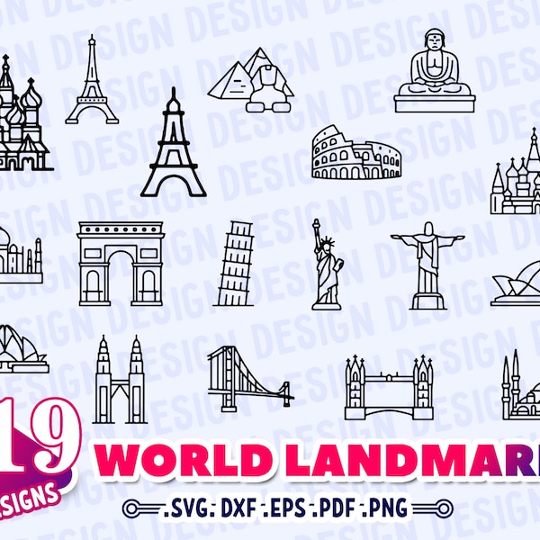 World Landmarks - Etsy