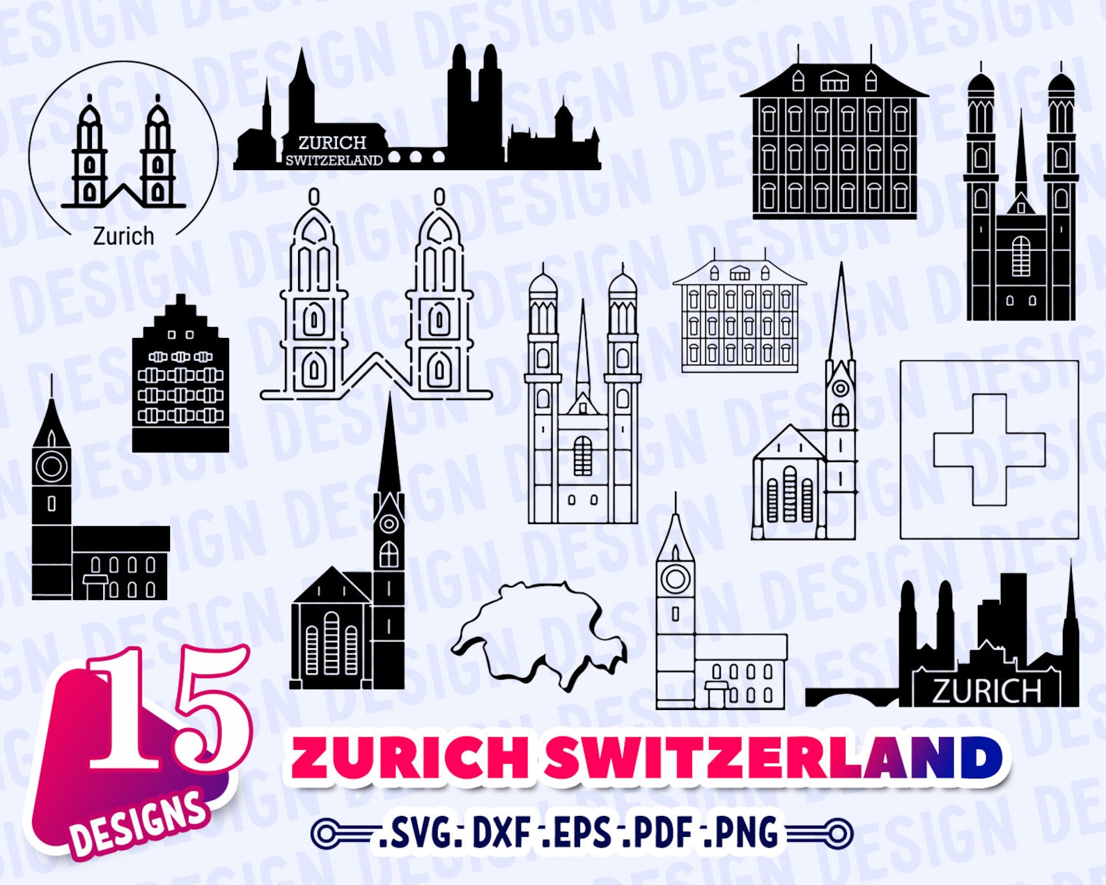 ZURICH SVG Switzerland Svg Switzerland Design Svg - Etsy