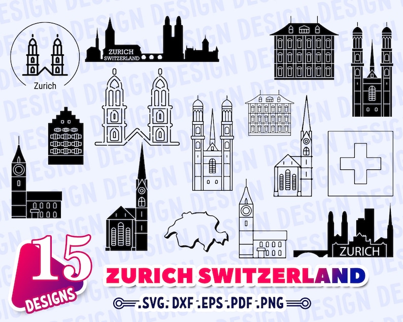 ZURICH SVG Switzerland Svg Switzerland Design Svg - Etsy