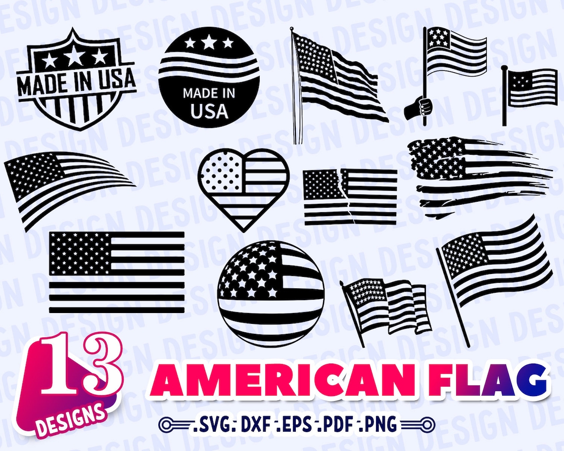 AMERICAN FLAG SVG 4th of July Svg Usa Flag Svg Flag Svg - Etsy
