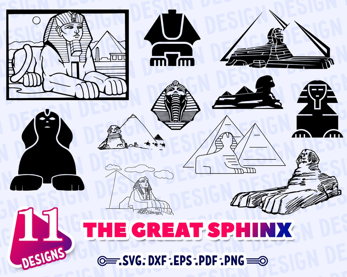 SPHINX SVG Egyptian Sphinx silhouette egypt svg egypt | Etsy