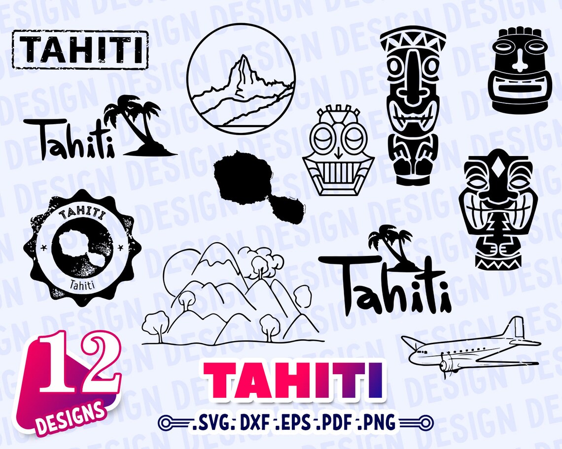TAHITI SVG Tahiti Tahiti Pearl Tahiti Wall Art Tahiti Art | Etsy