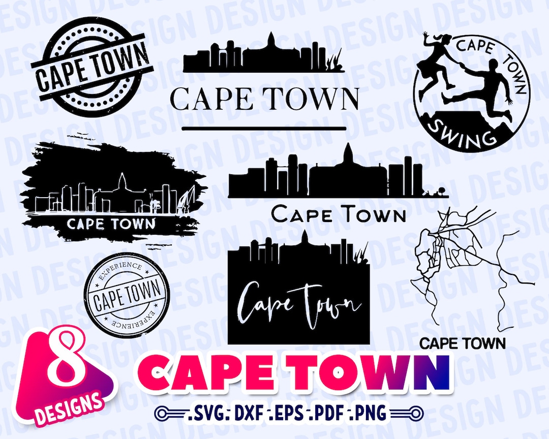 CAPETOWN SVG, South Africa Svg, South African Design, Capetown Skyline ...