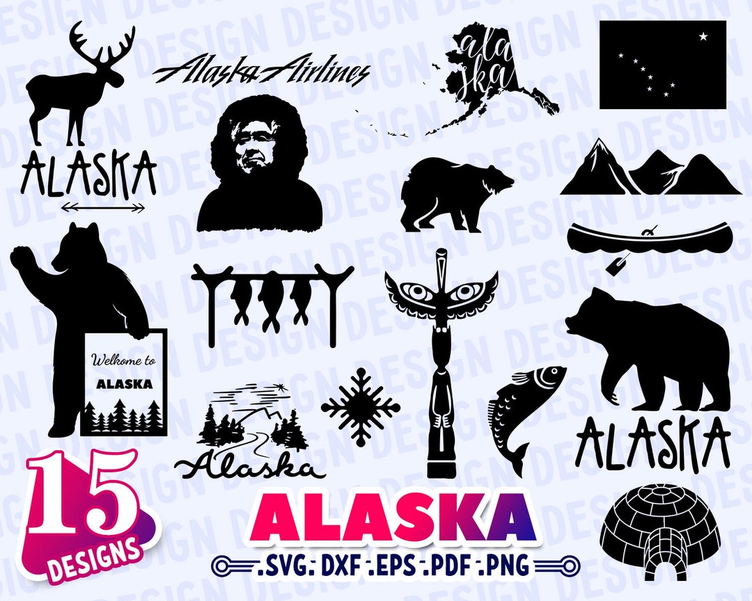ALASKA SVG, Alaska State Svg, Alaska Clipart, Alaska Dxf, Alaska ...