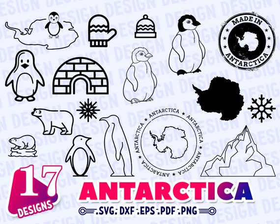 ANTARCTICA SVG Antarctica Antarctic Antarctic Skyline | Etsy