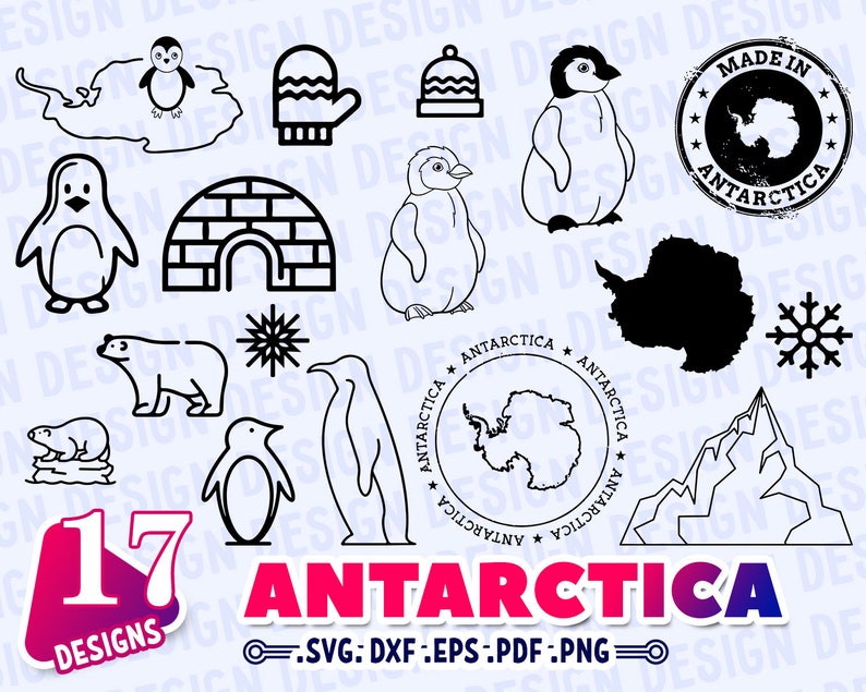 ANTARCTICA SVG antarctica antarctic antarctic skyline | Etsy