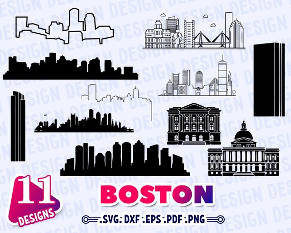 BOSTON SVG Massachusetts Svg Boston Clipart Massachusetts | Etsy