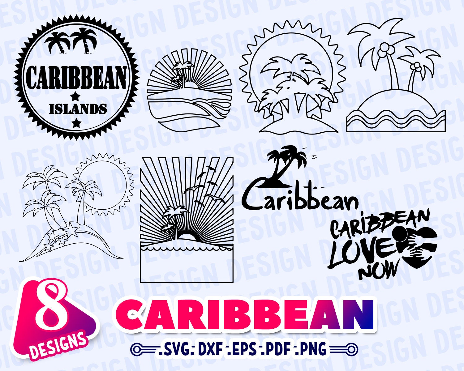 CARIBBEAN SVG, Ocean Svg, Caribbean Beach Svg, Vacation Svg, Vacation ...