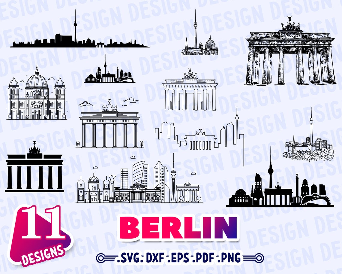 BERLIN SVG, Berlin Skyline Svg, Deutschland Svg, Scrapbook berlin ...