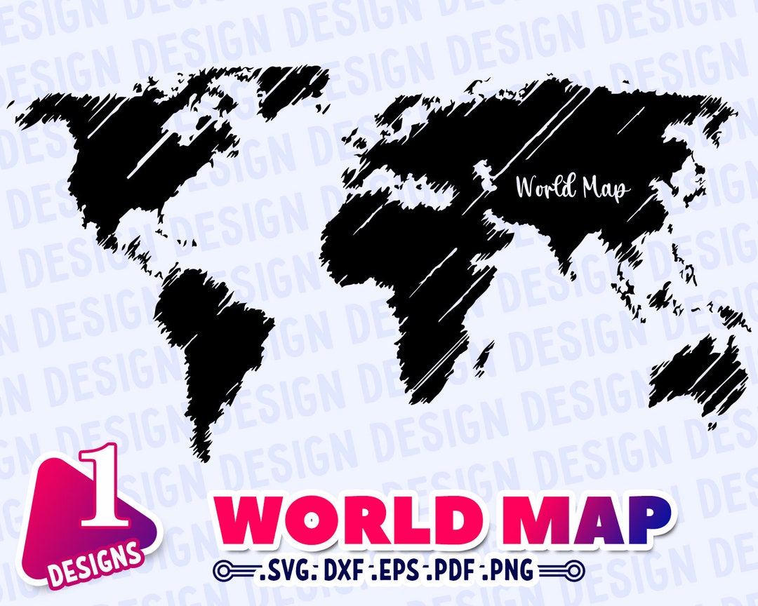 WORLD MAP SVG, Atlas Svg, World Svg, World Map Clipart, Travel Svg ...