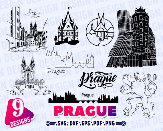 PRAGUE SVG Czech Republic Svg Prague Silhouette Prague | Etsy