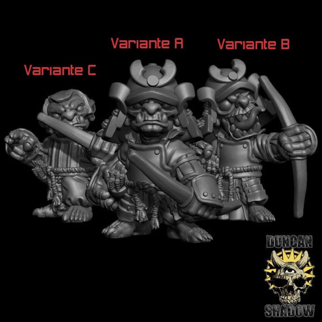 Samurai Goblin With Bow 32mm Tabletop Fantasy Gaming D&D Dungeons and ...