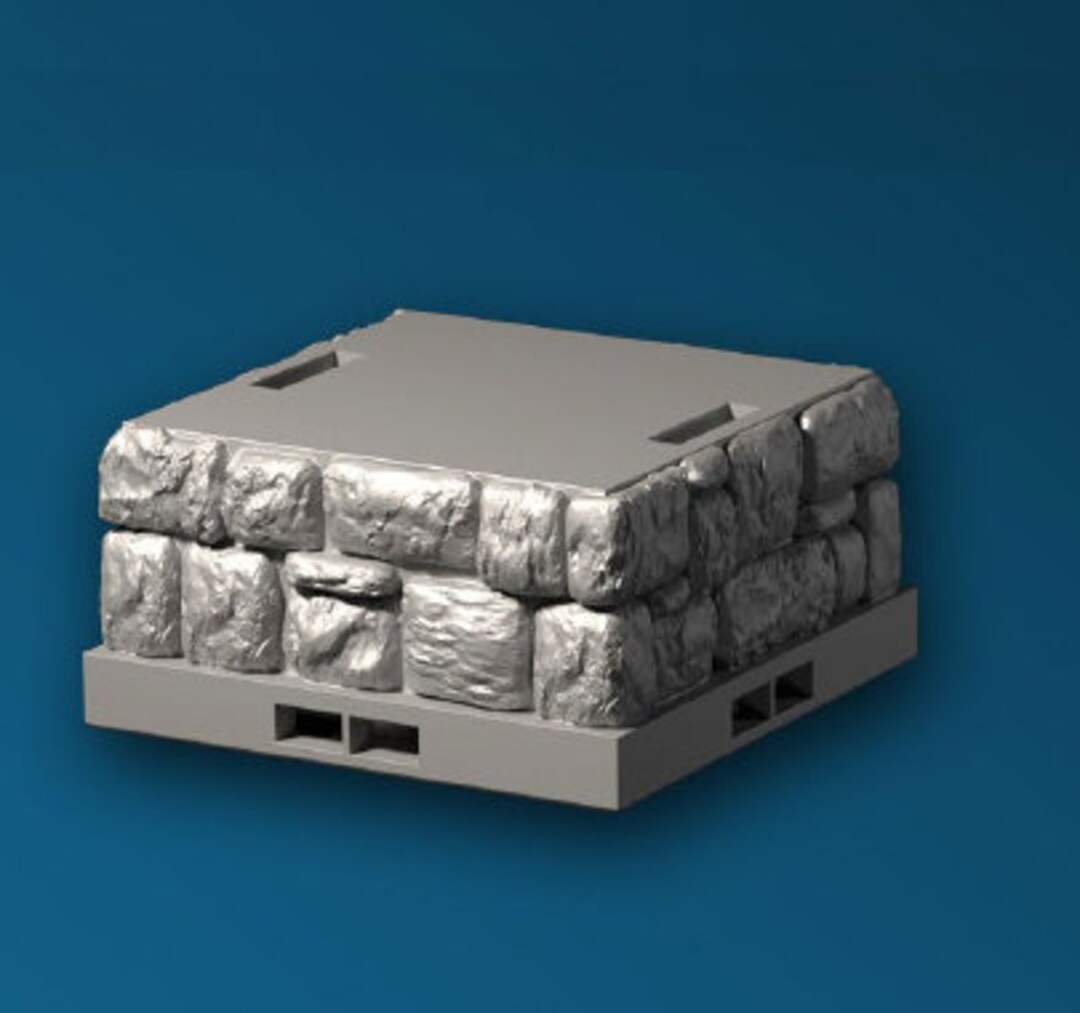 Castle Outer Wall 2x2 Base, Terrain, Terrain for 28 Mm/32 Mm Ultimate ...