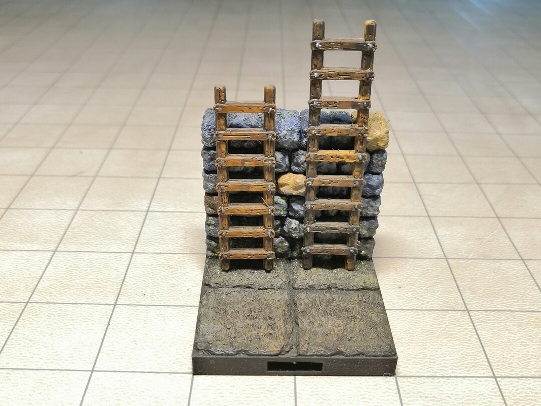 Castle Ladders 2 Lengths 3D Printed Terrain Terrain Fat Dragon Games 28 ...