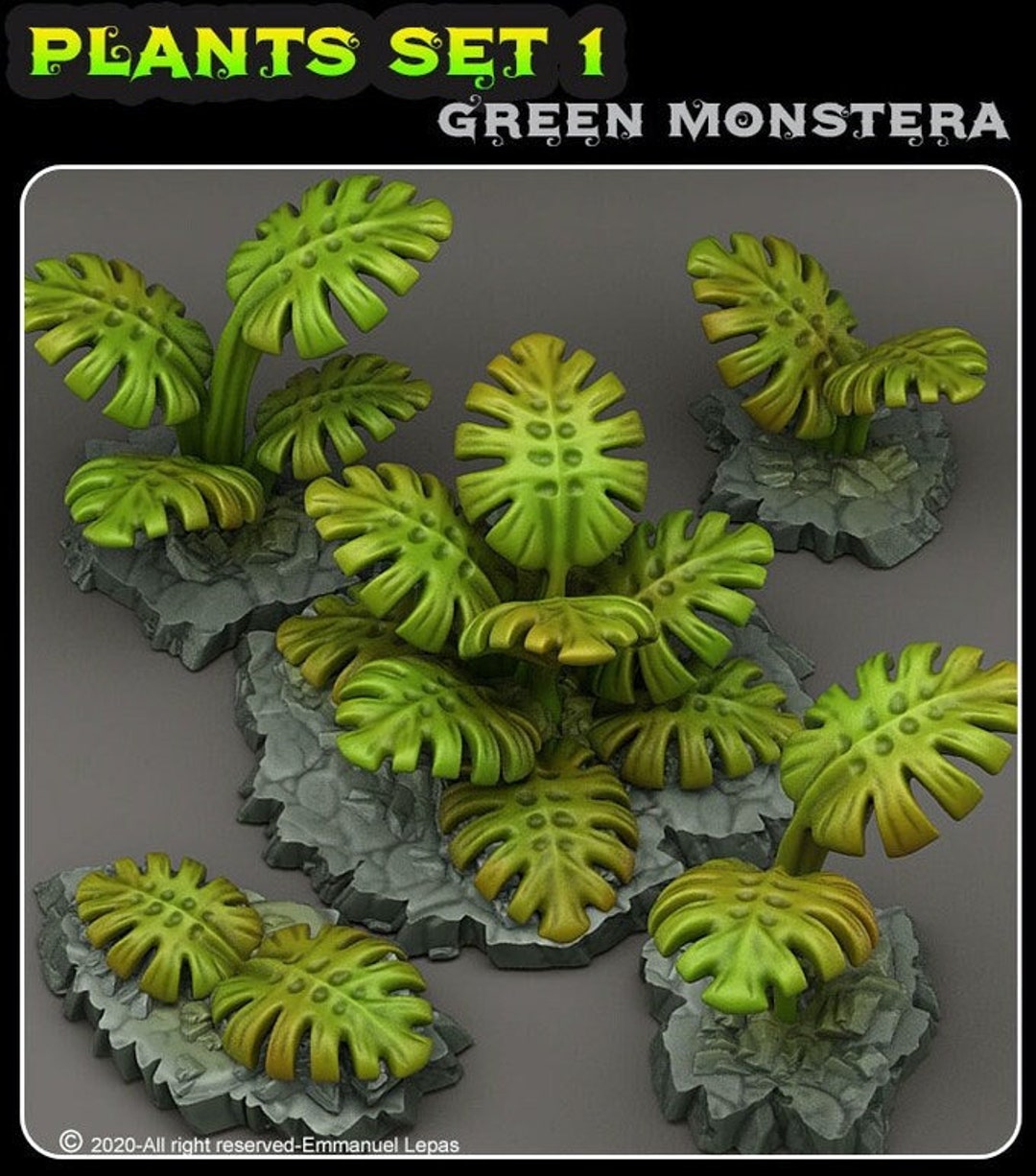 Green Monstera Grüne Monstera 28 Mm Tabletop Fantasy Gaming D&D ...