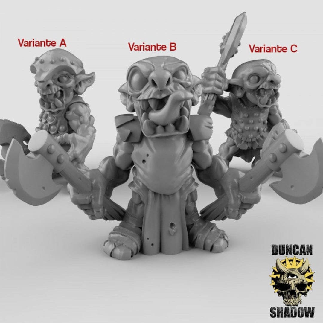 Goblin With Ax • 32mm • Tabletop • Fantasy • Gaming • D&D • Dungeons ...