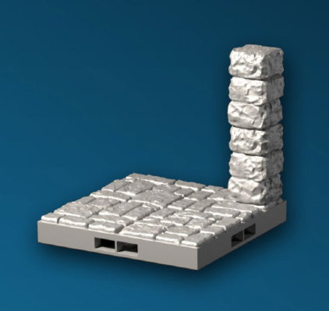 Castle Corner Inside Terrain, Terrain for 28mm/32mm Ultimate Dragonlock ...