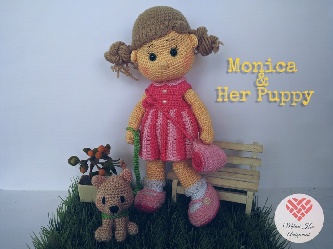 Monica & Her Puppy Amigurumi Pattern - Etsy