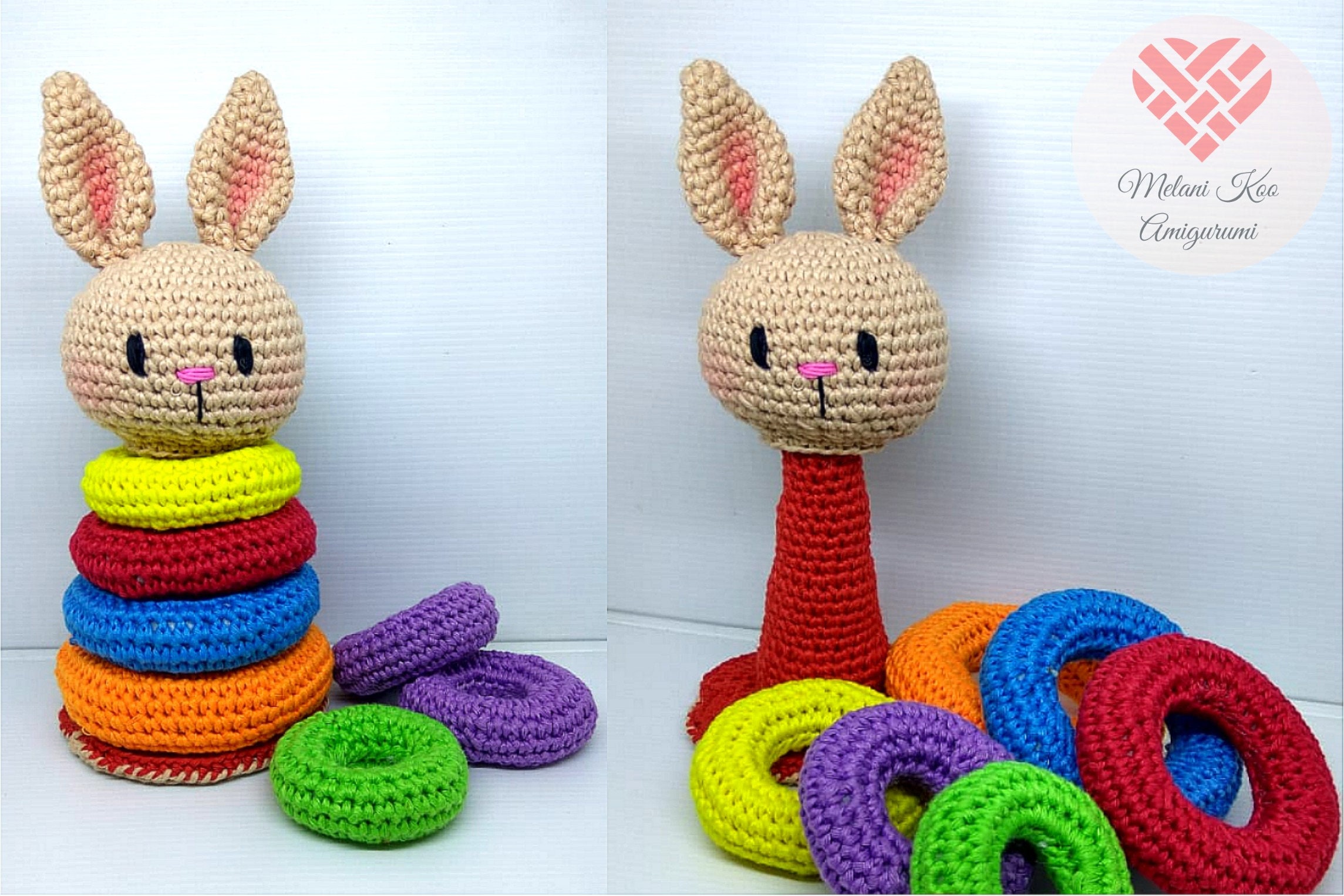 Bunny Stacking Toy Amigurumi - Etsy