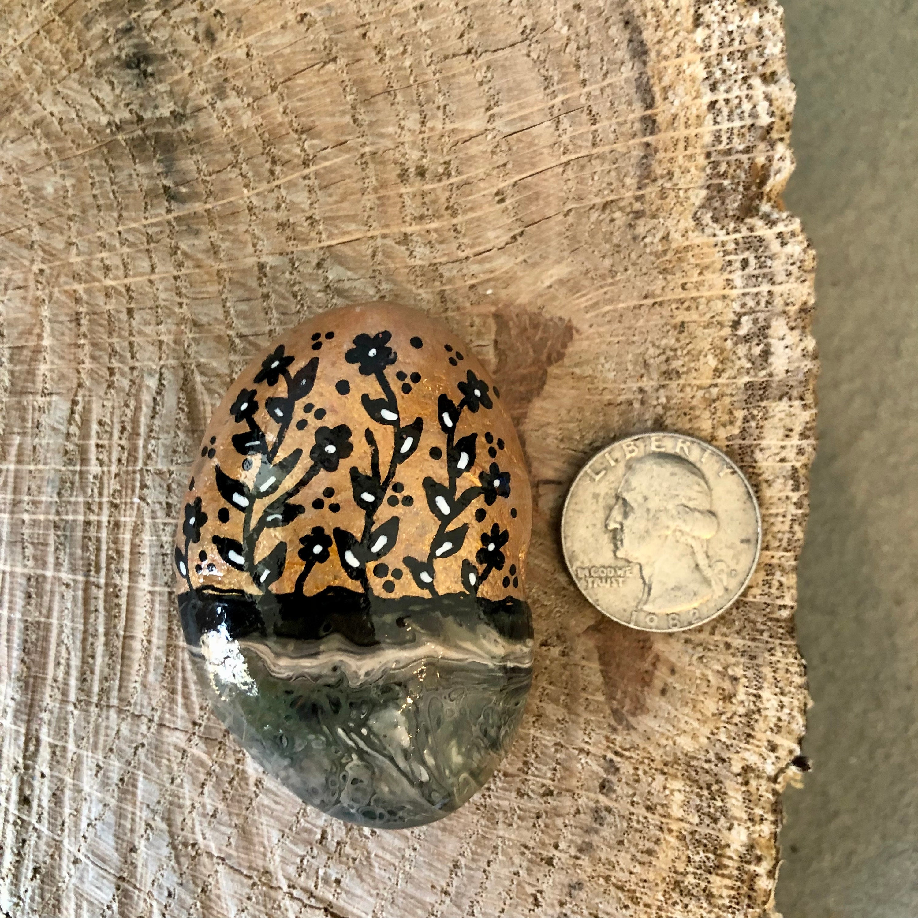 Hand Painted Rocks Sold Individually. Flower Painted Rocks for Home ...