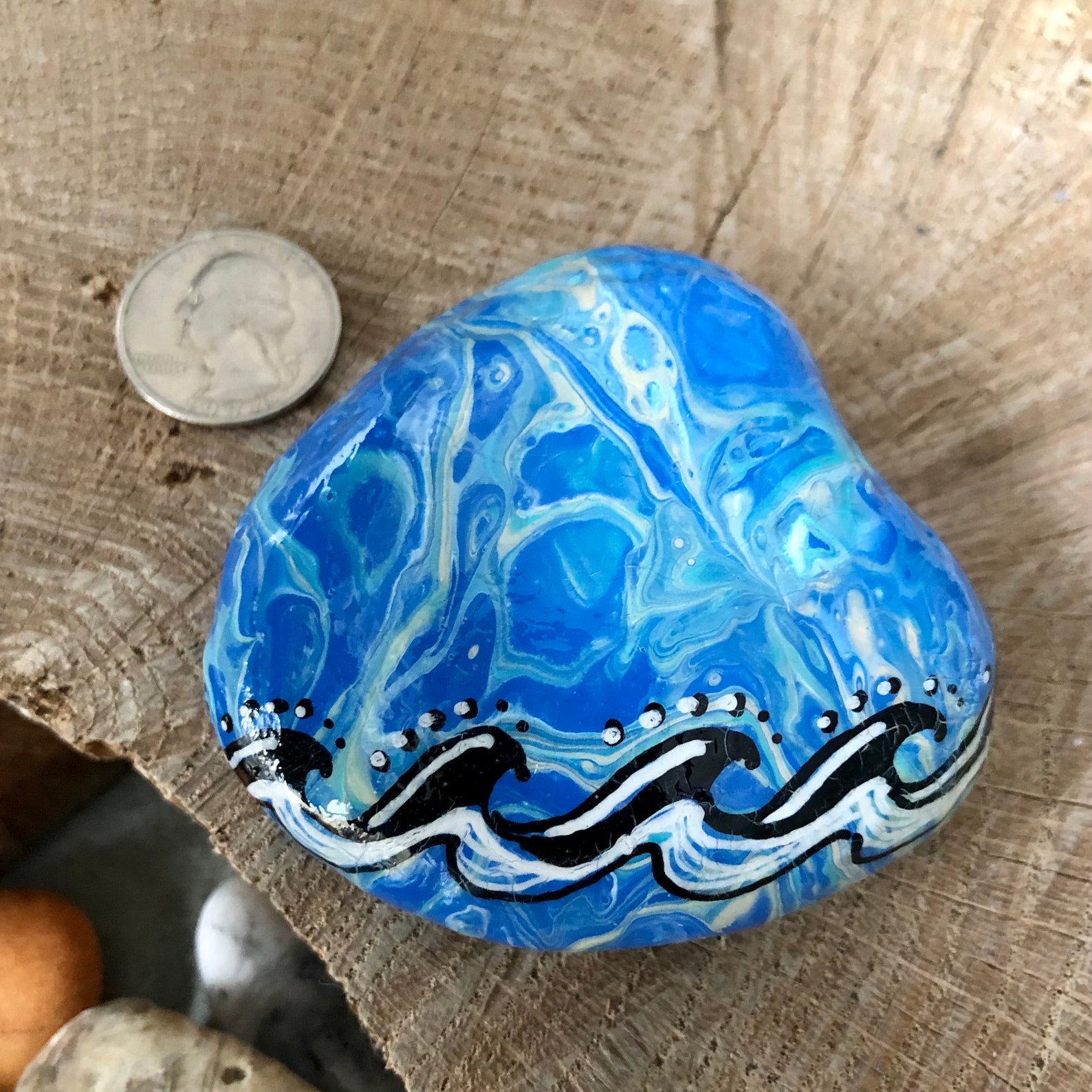 Hand Painted Rocks. Beach Theme Painted Rocks Assorted - Etsy