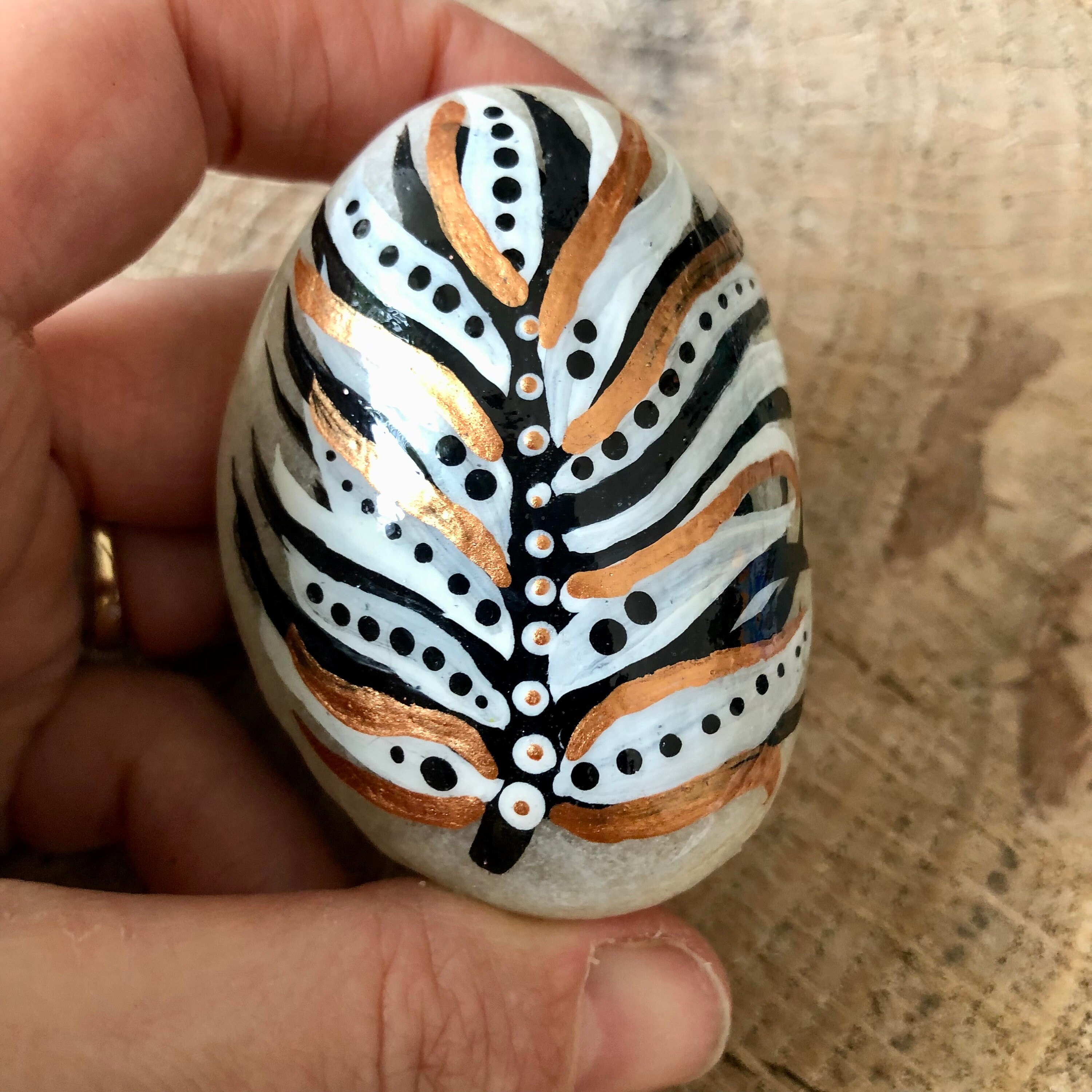 Hand Painted Rocks, Assorted Selection of Feather Painted Rocks. Makes ...