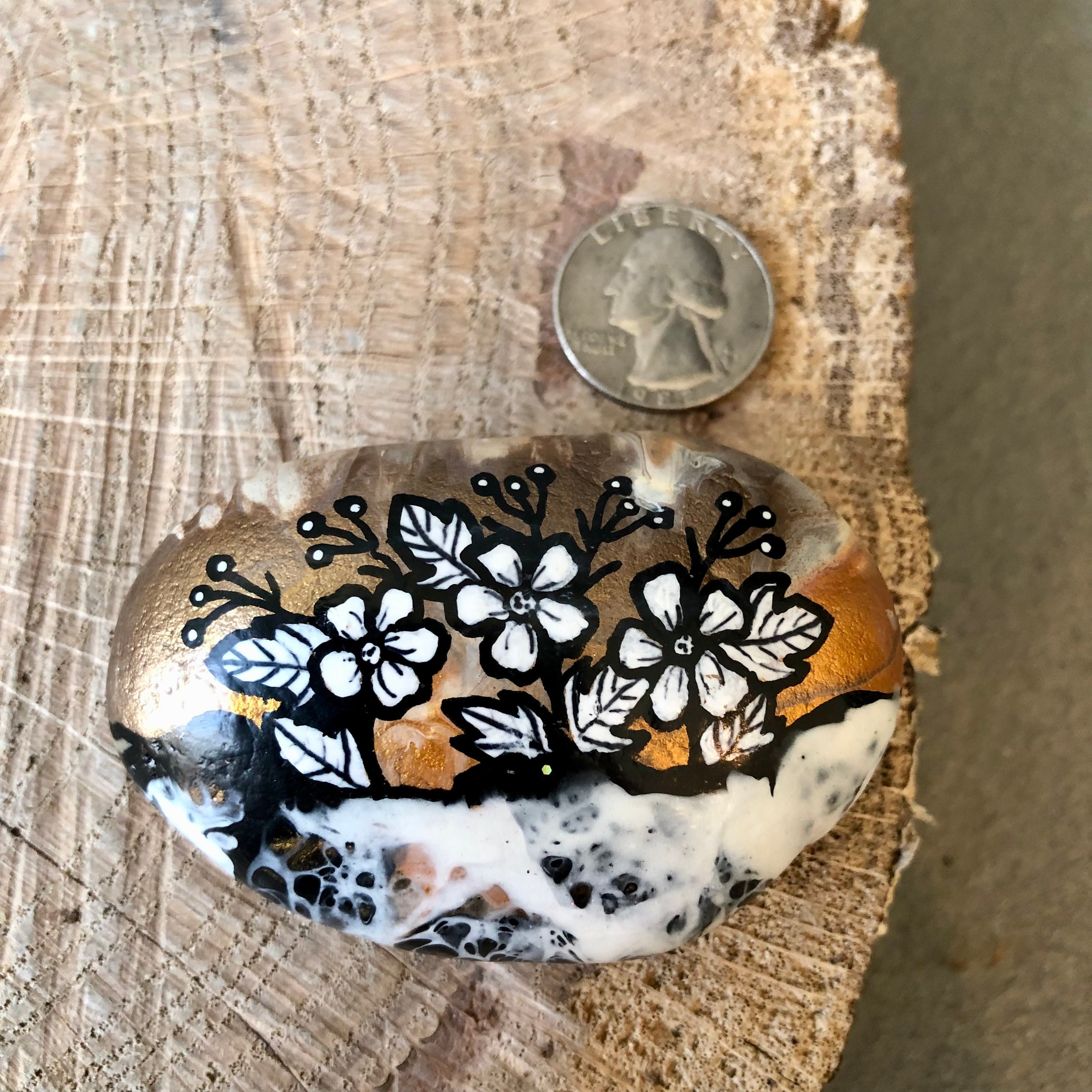 Hand Painted Rocks Sold Individually. Flower Painted Rocks for Home ...