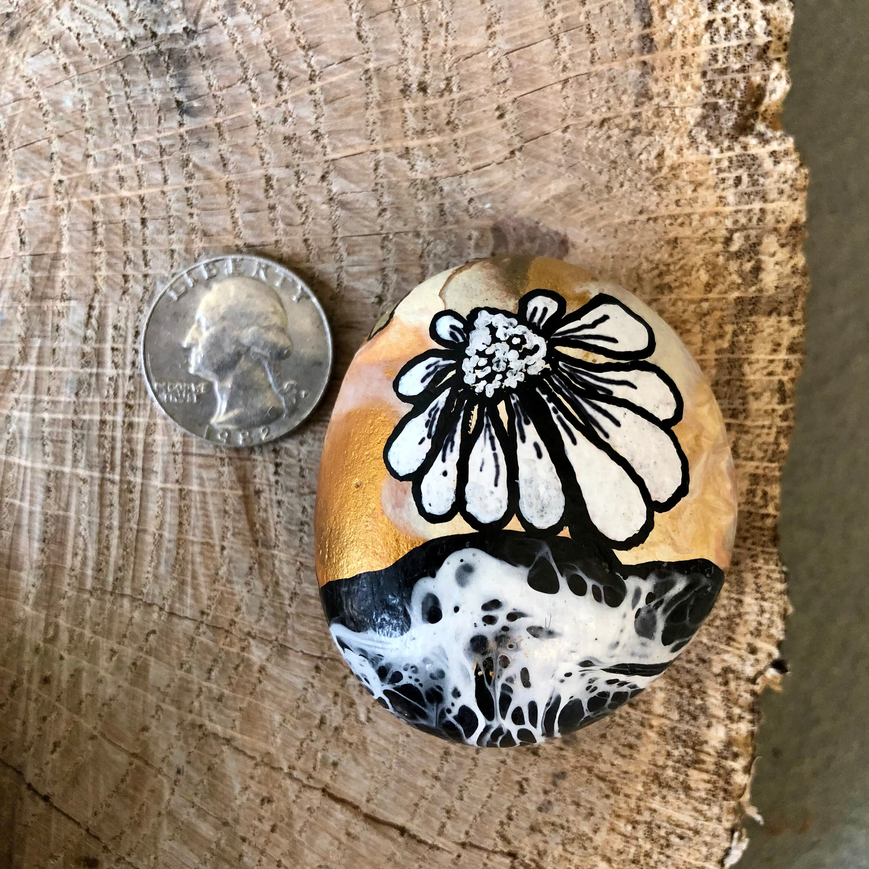 Hand Painted Rocks Sold Individually. Flower Painted Rocks for Home ...