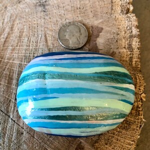 Paint Poured Rocks. Painted Rocks, Blue Decorative Rocks in Assorted ...