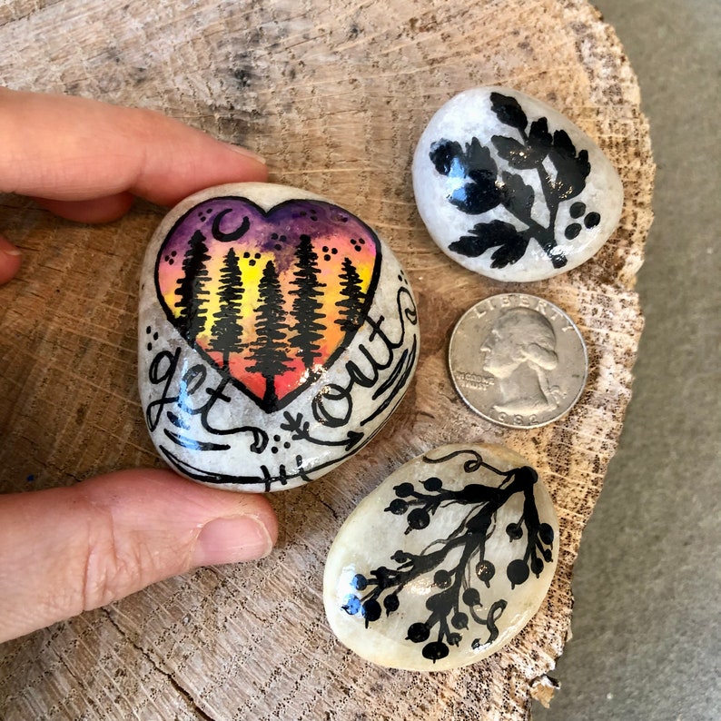 Hand Painted Rocks, Assorted Selection of Painted Stones, Sold as ...