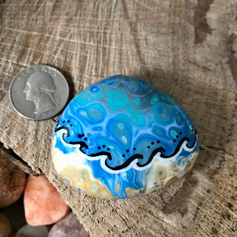 Hand Painted Rocks. Beach Theme Painted Rocks, Assorted Selection for ...