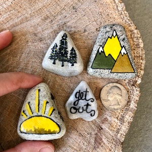 Hand Painted Rocks, Assorted Selection of Painted Stones, Sold as ...