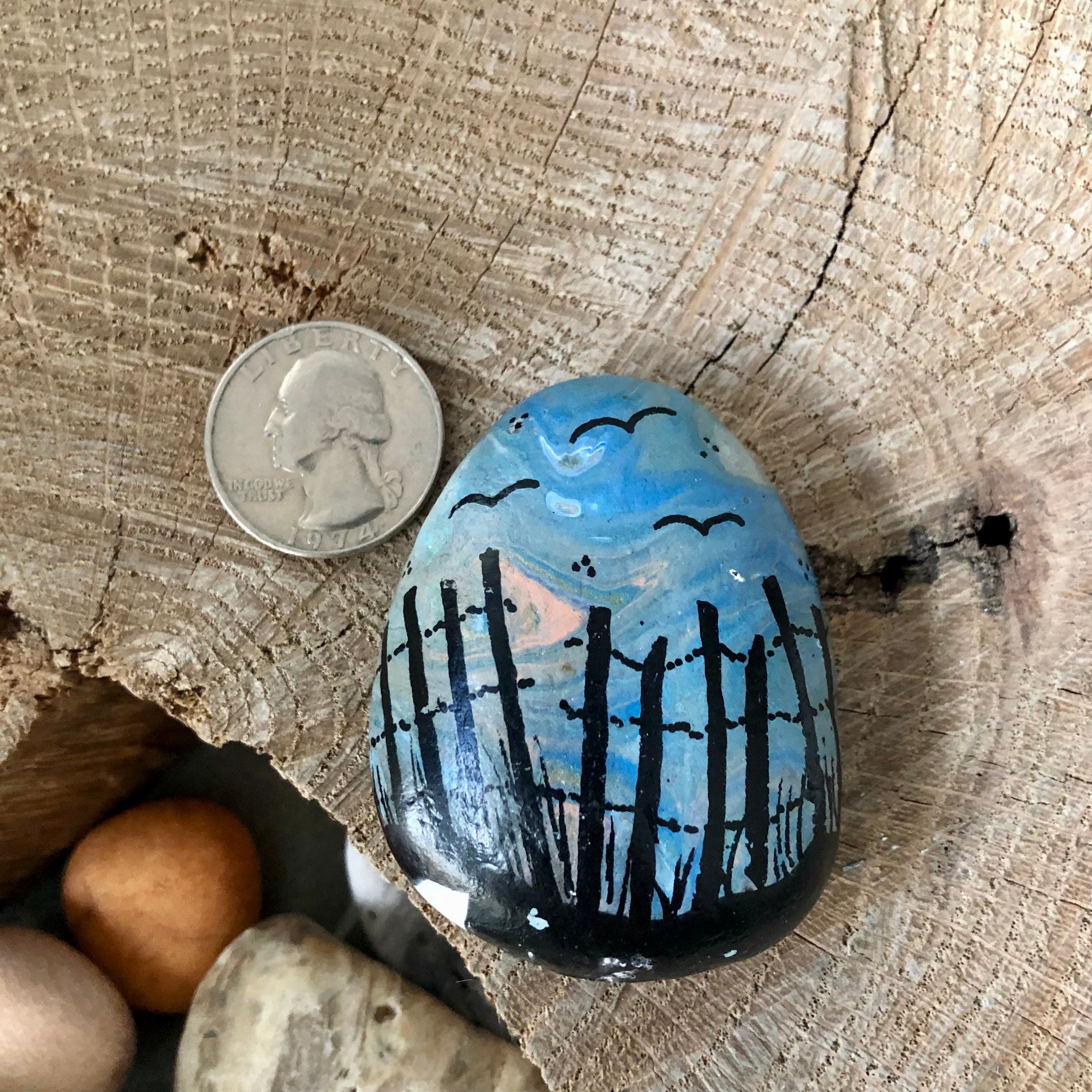 Hand Painted Rocks. Beach Theme Painted Rocks, Assorted Selection for ...