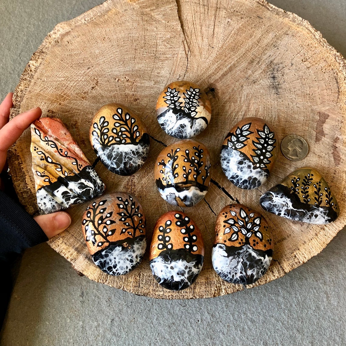 Hand Painted Rocks Original Artwork on Stones. Collectible | Etsy