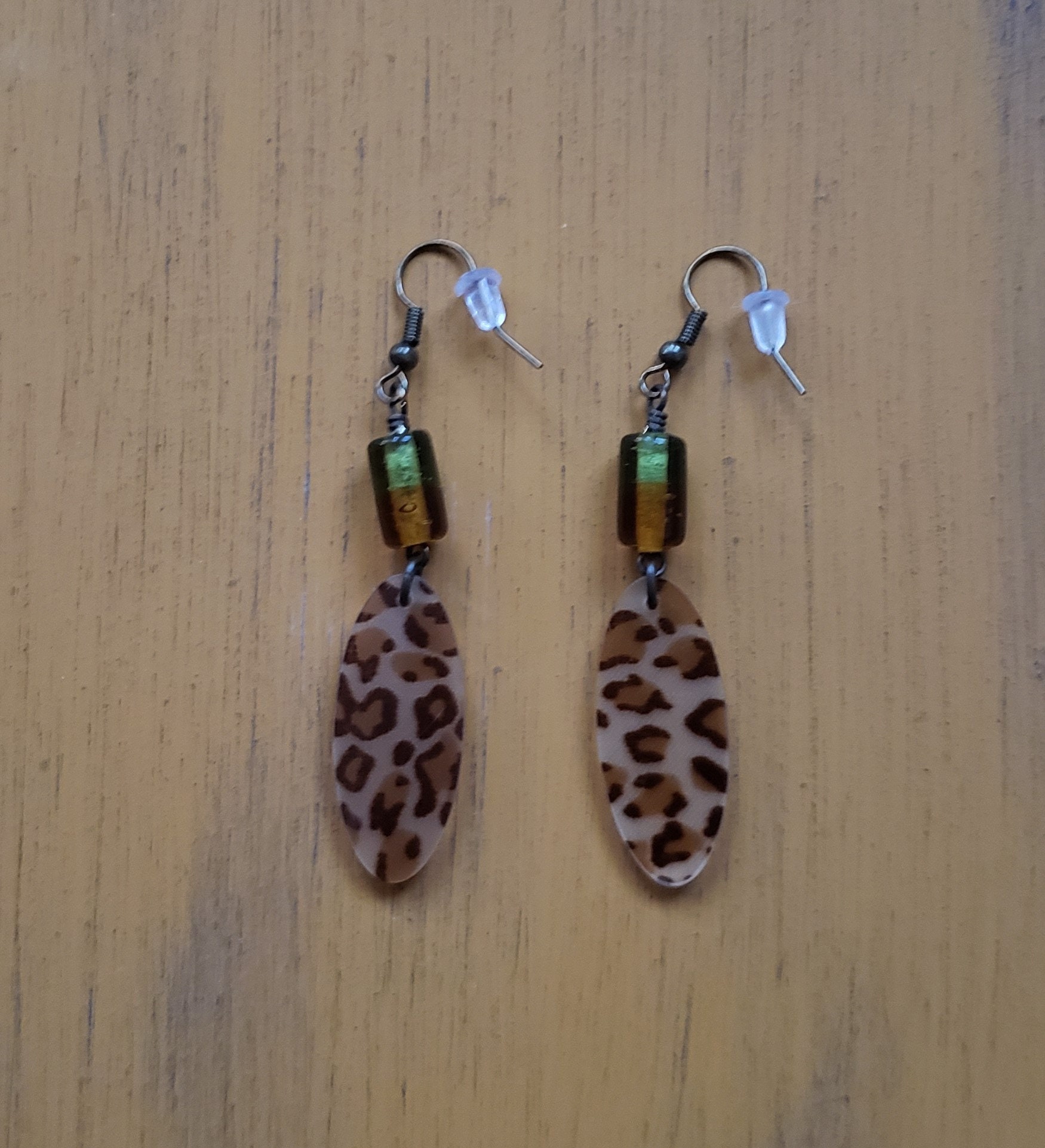 Oval Leopard Earrings Tan and Brown Leopard Cheetah Animal - Etsy