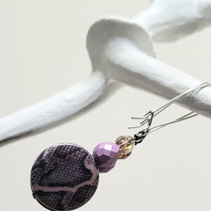 Violet Snake Skin | Violet and Black MOP Animal Print Snake Skin W ...