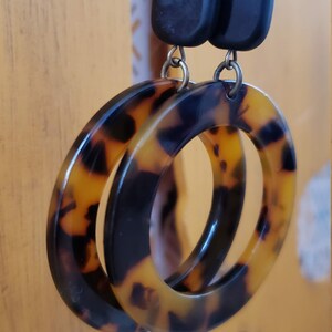 Circle Tortoise Shell Earrings Circular Tortoise Shell - Etsy