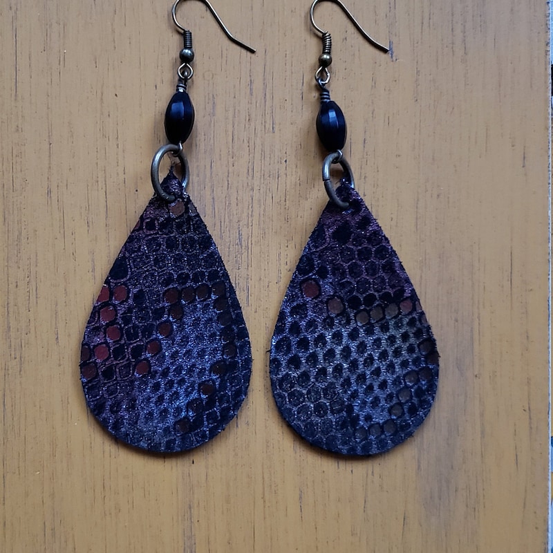 Snakeskin Earrings - Etsy