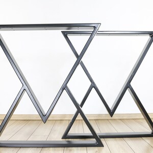 Steel Table Legs Diamond Table Legs set of 2 Steel Desk - Etsy