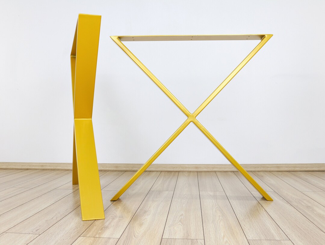 X Shape Steel Table Legs set of 2 Handamde Metal Table - Etsy