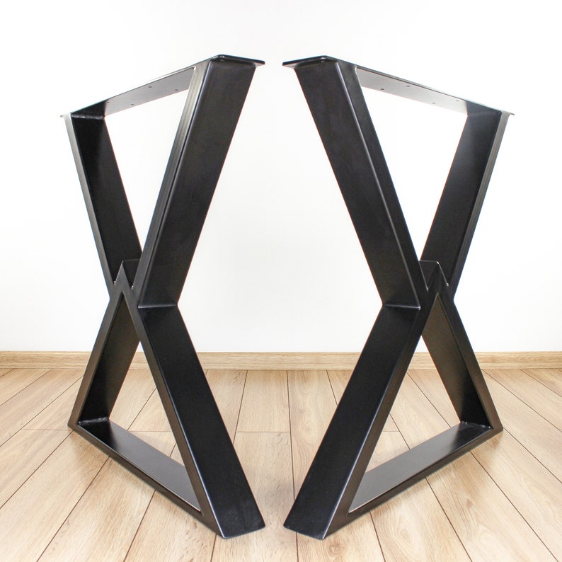 Diamond Metal Table Legs Set of 2 Industrial Steel Table - Etsy
