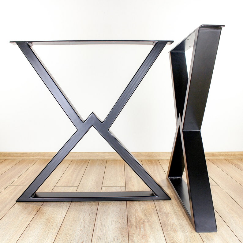 Diamond Metal Table Legs Set of 2 Industrial Steel Table - Etsy