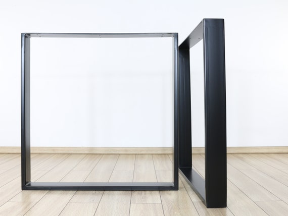 Square Steel Dining Table Legs Metal Table Legs set of 2 | Etsy