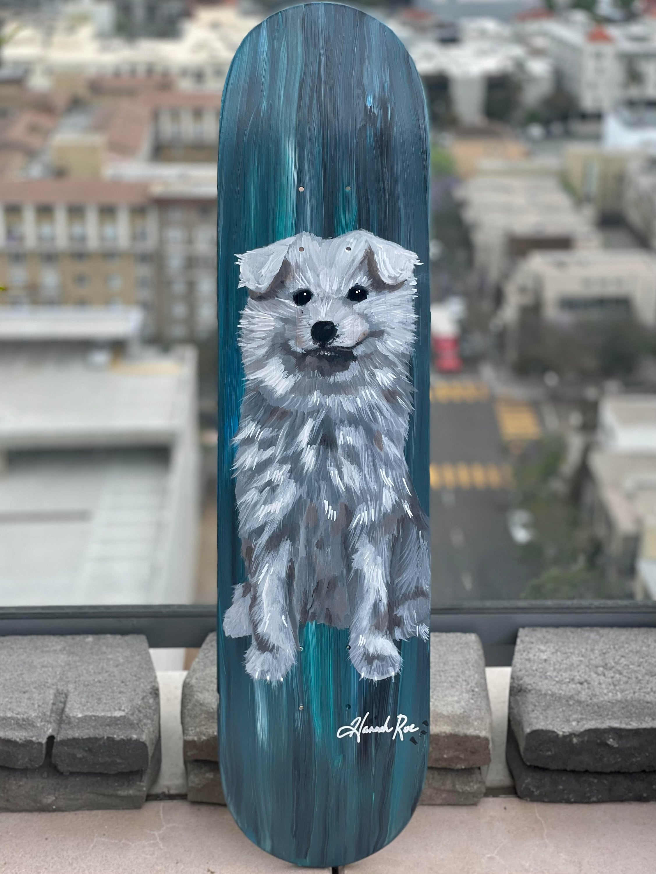 Custom Hand-painted Pet Skateboard Deck Personalized Animal Wall Art ...