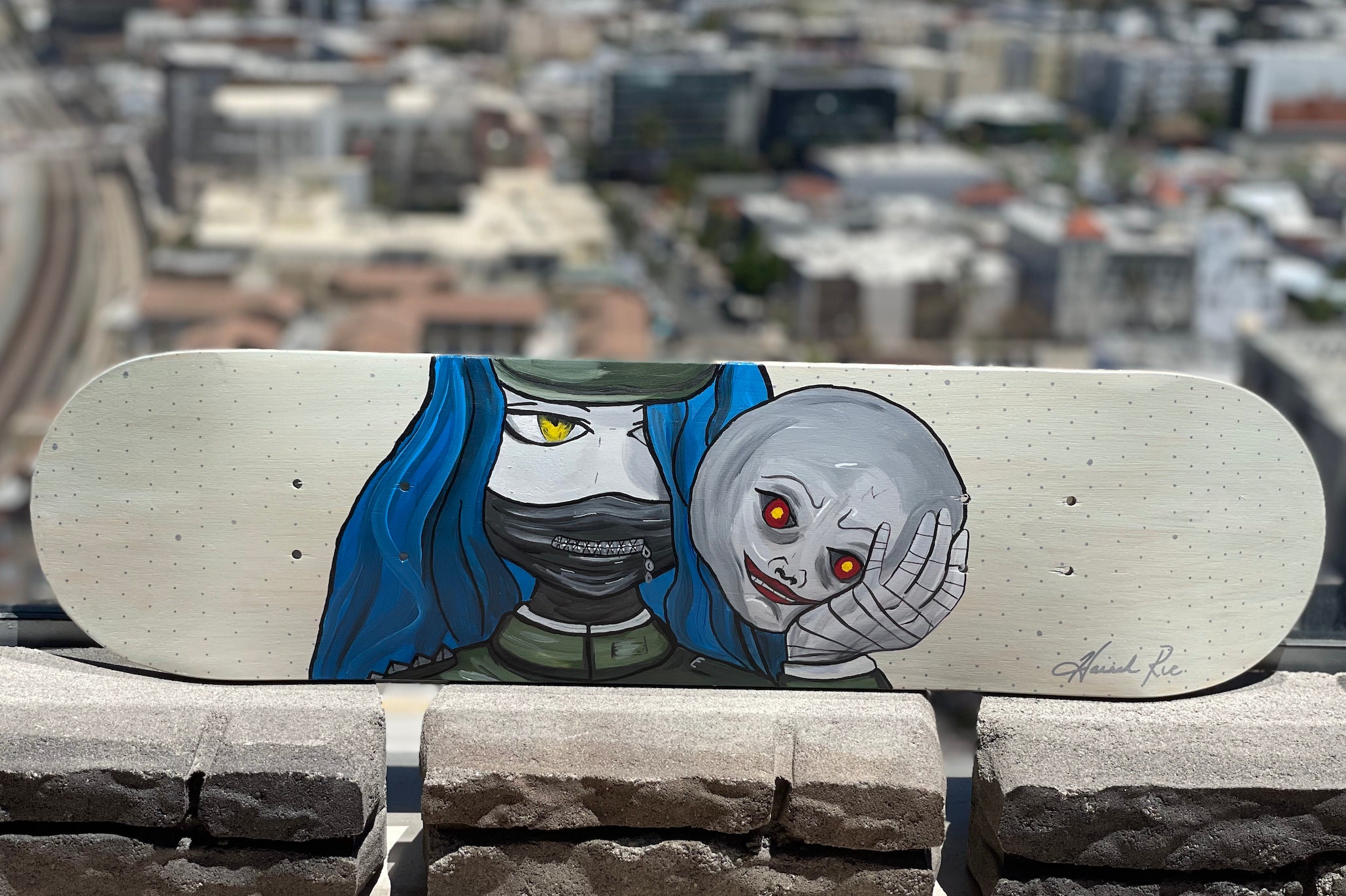 Hand-painted Anime Skateboard Deck for Unique Anime Home Decor - Etsy