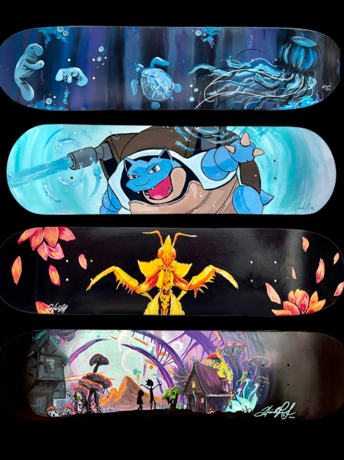 Hand-painted Anime Skateboard Deck for Unique Anime Home Decor - Etsy