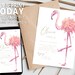 EDITABLE Pink Flamingo Party Invitation Instant Download Image ...