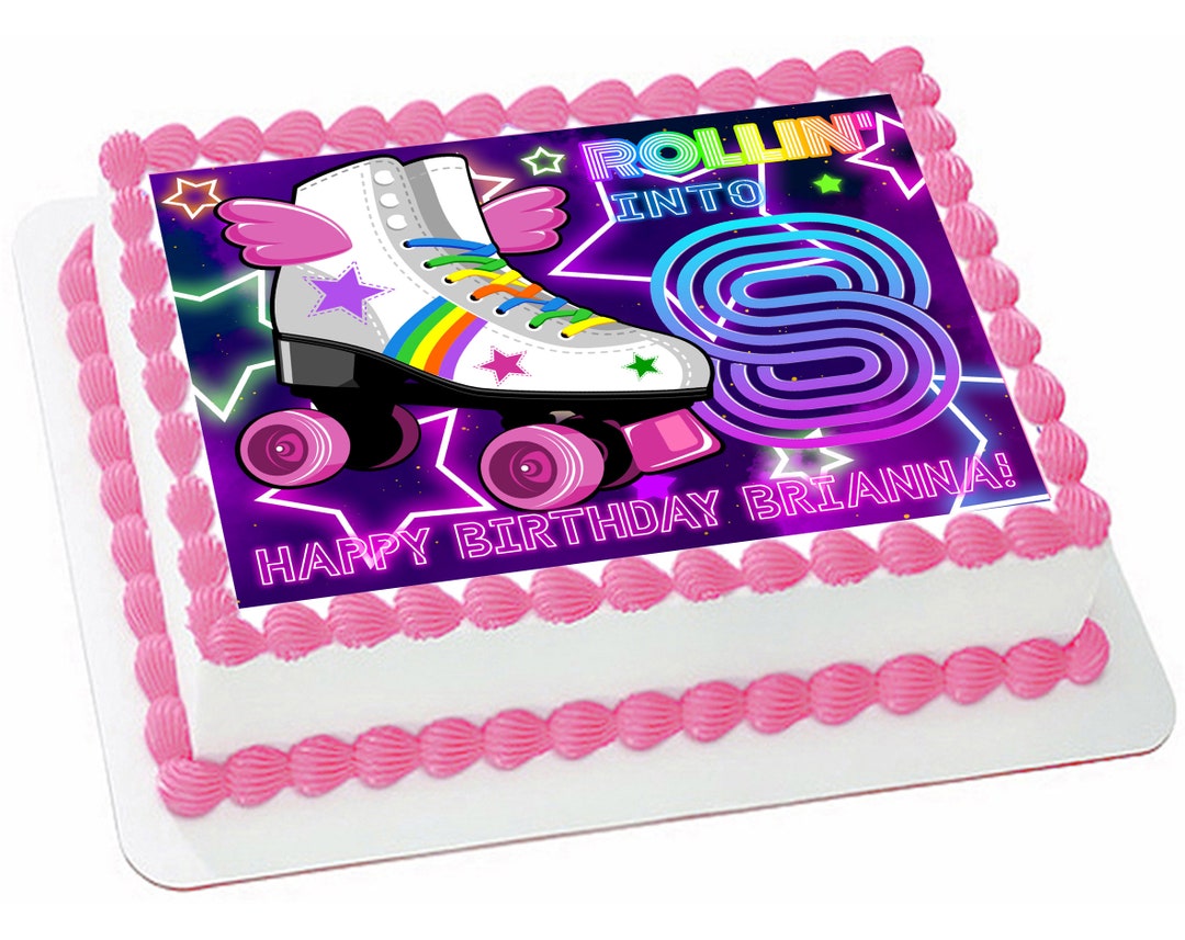 DIGITAL FILE Skate Party Cake Topper Birthday Party Instant Download ...