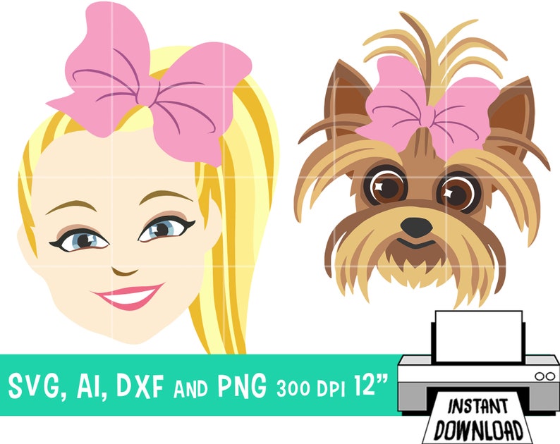 Jojo Siwa & Bow Bow Show Clip Art, 8 Images Png Svg Ai Dxf Format ...
